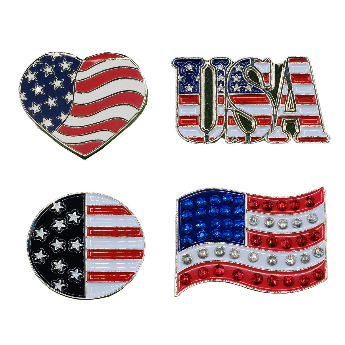 American Flag Golf Ball Marker - Pack of 4 – FunMarkers