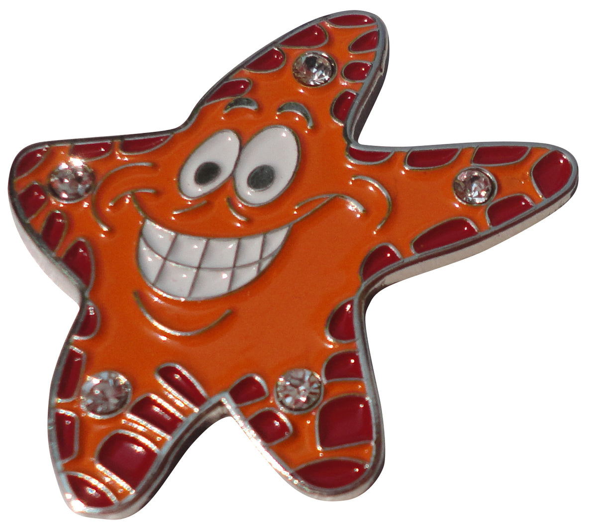 Smiley Starfish Ball Marker with Crystals – FunMarkers